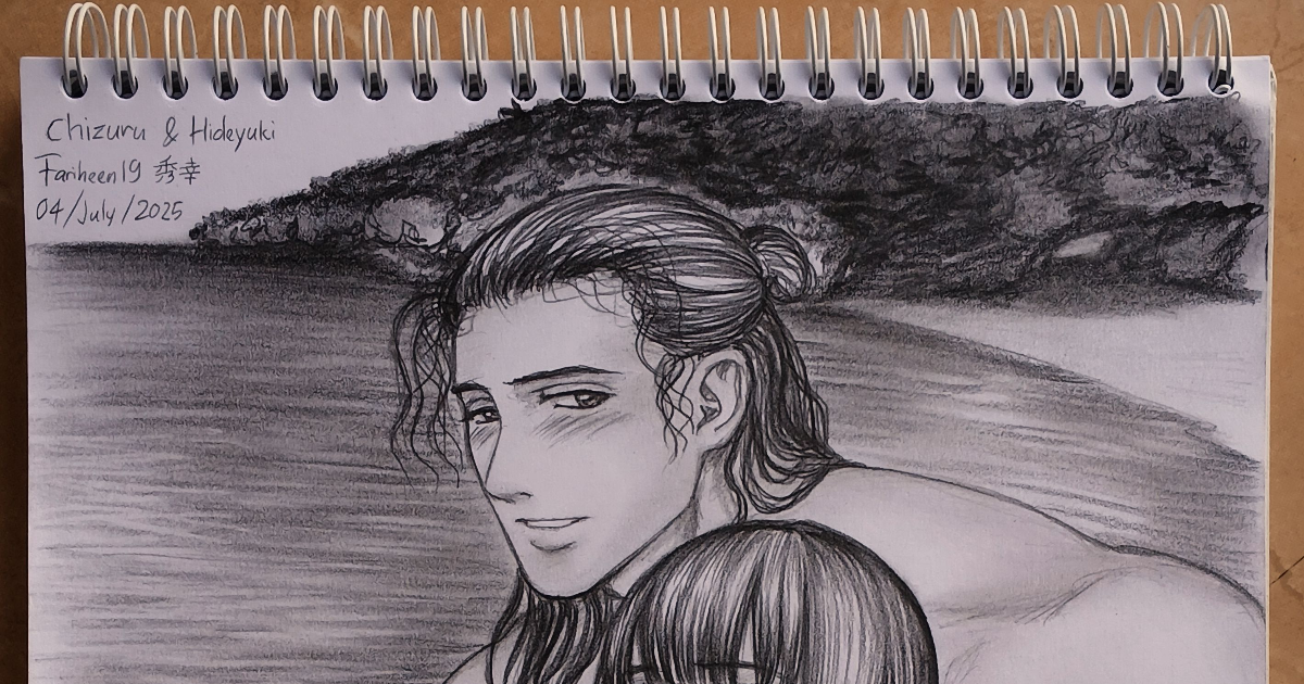 Taking selfie at secluded beach / Fariheen のイラスト | イラリー【WebToon・イラスト ...